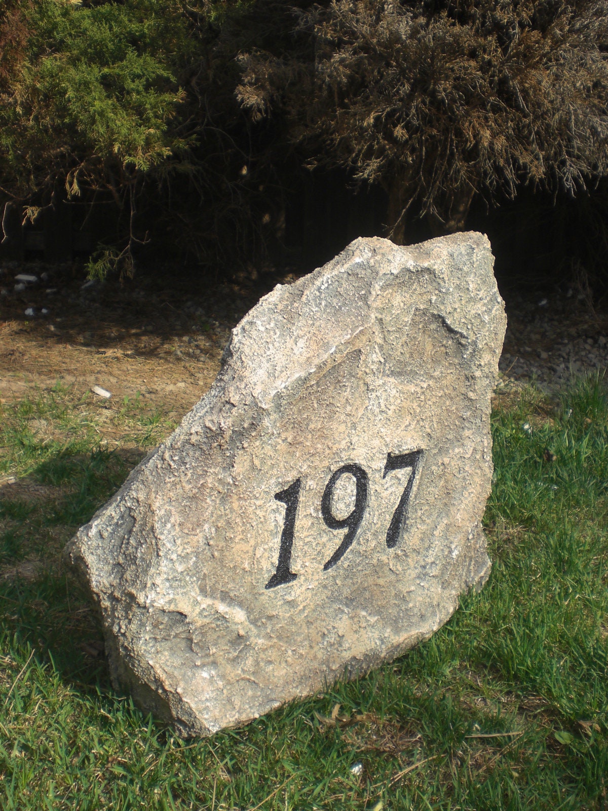 Address Stone - Artificial, With House Number Only, Small Size 18" X 18 ...