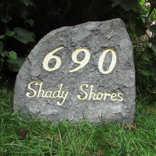 Address Stone Artificial With House Number Only Regular - Etsy
