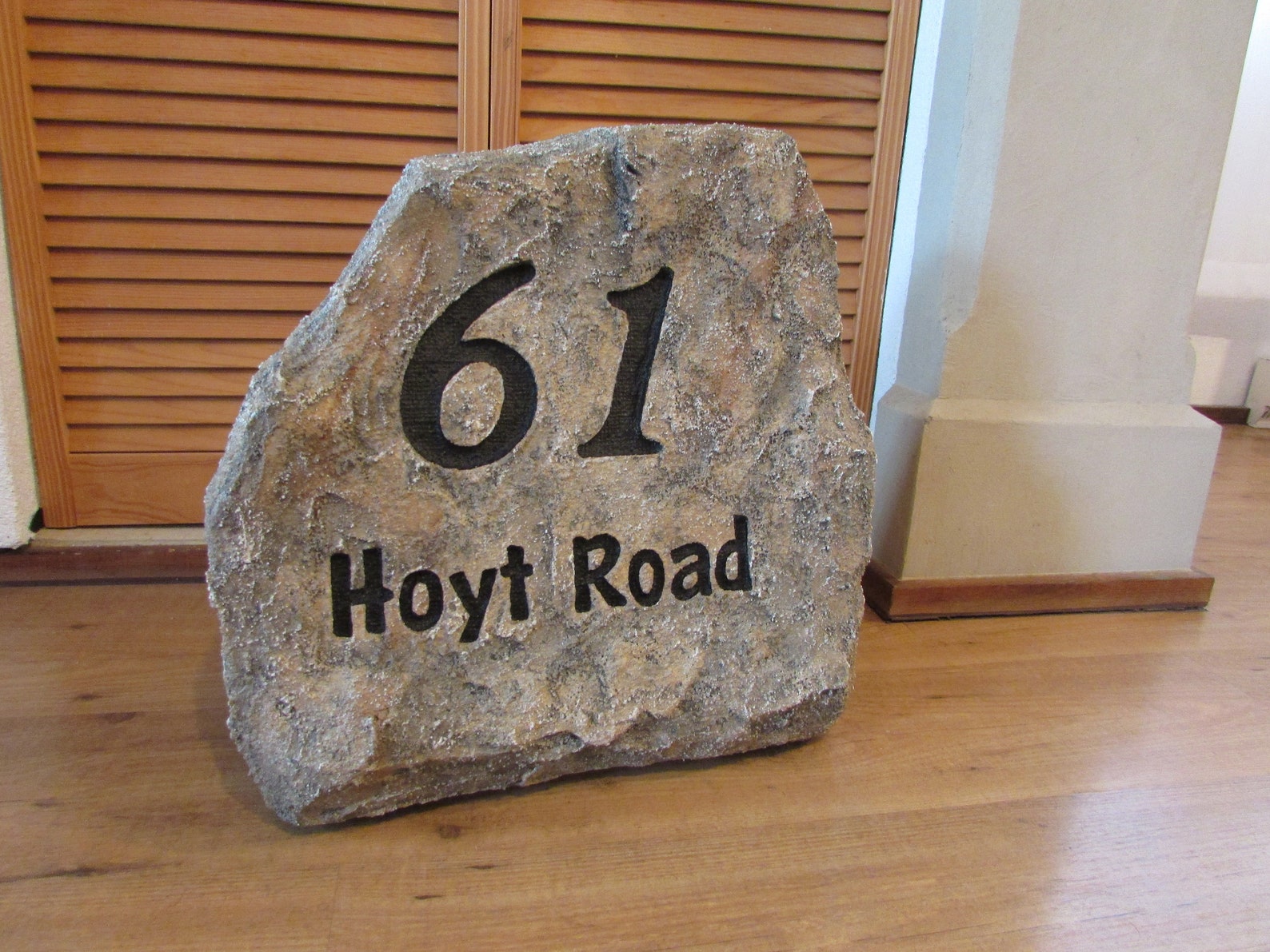 Address Stone Artificial With House Number and Address/text - Etsy