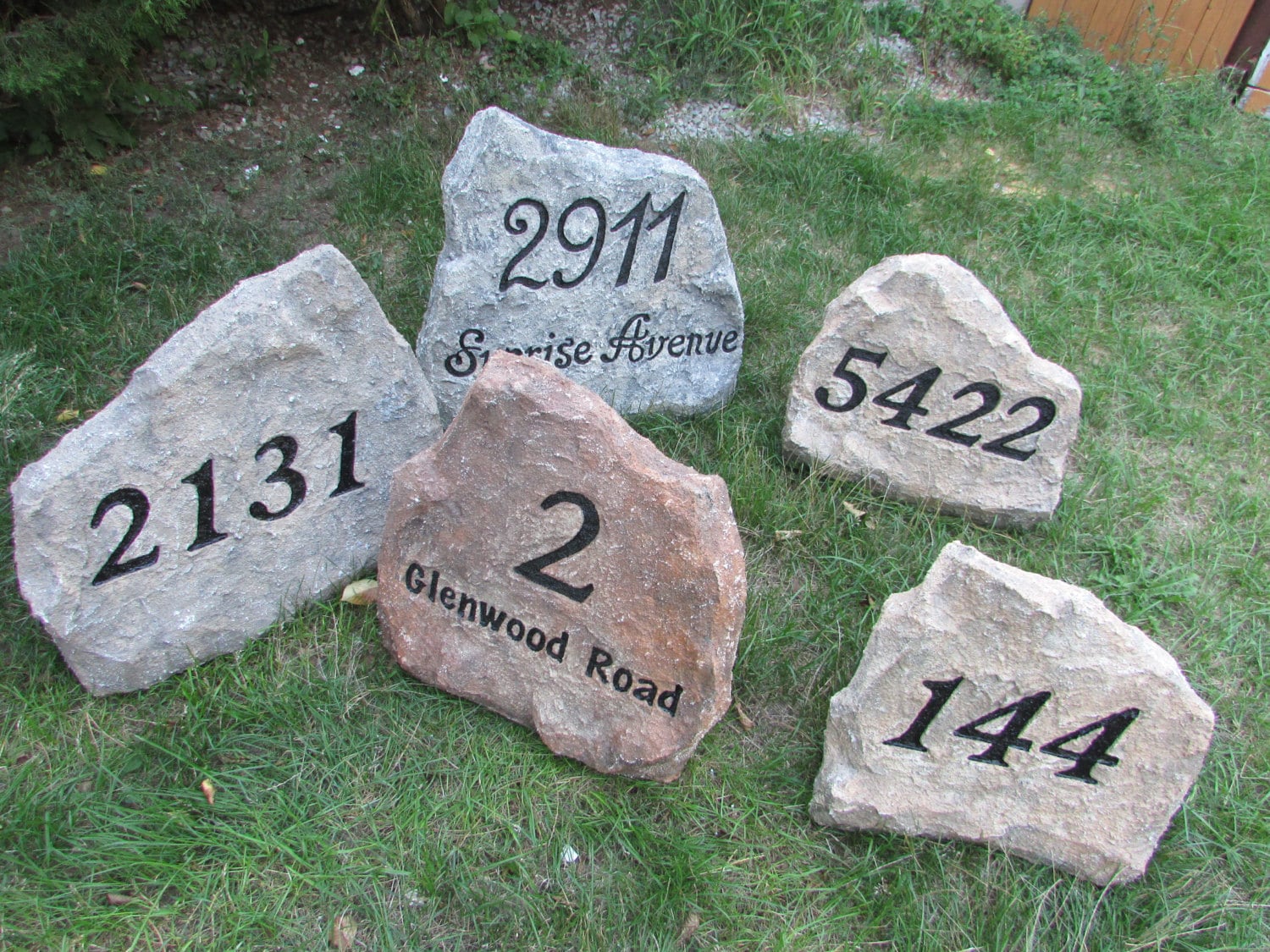 Address Stone artificial with house number and address | Etsy