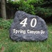 Front Yard Sign - Artificial Stone Style - 18"x 20"x 2" With House ...