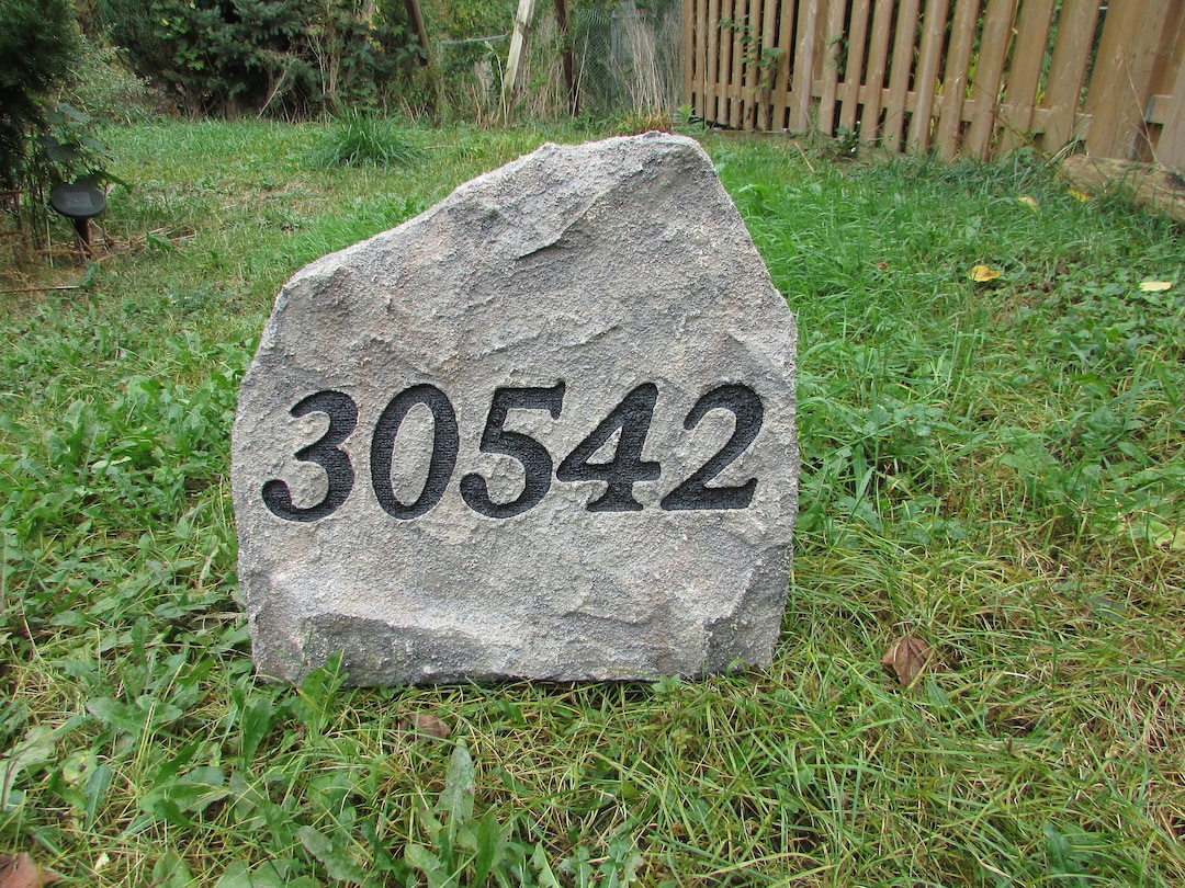 Address Stone - Artificial - With House Number Only, Large Size 22" X ...