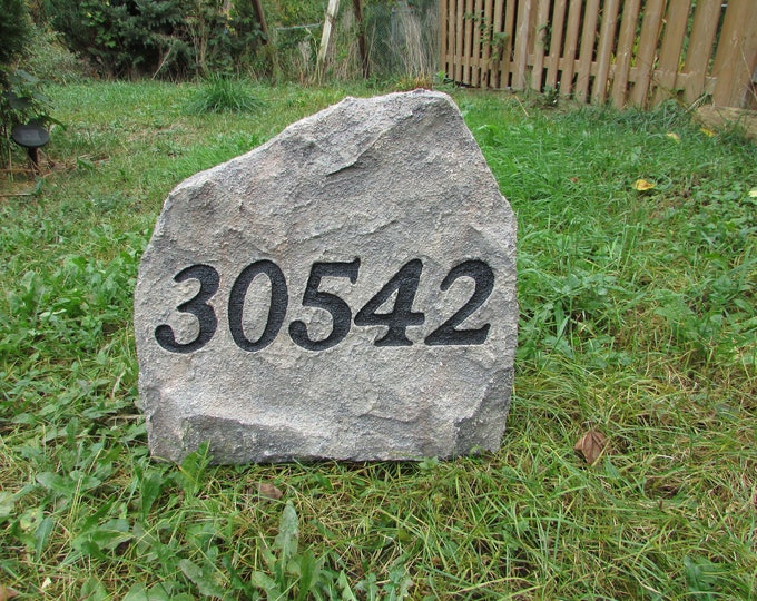 Address Stone - Artificial - With House Number Only, Large Size 22" X ...