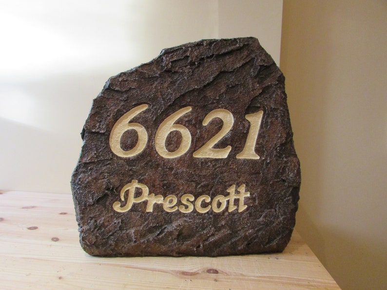 Address Stone Artificial With House Number and Address - Etsy