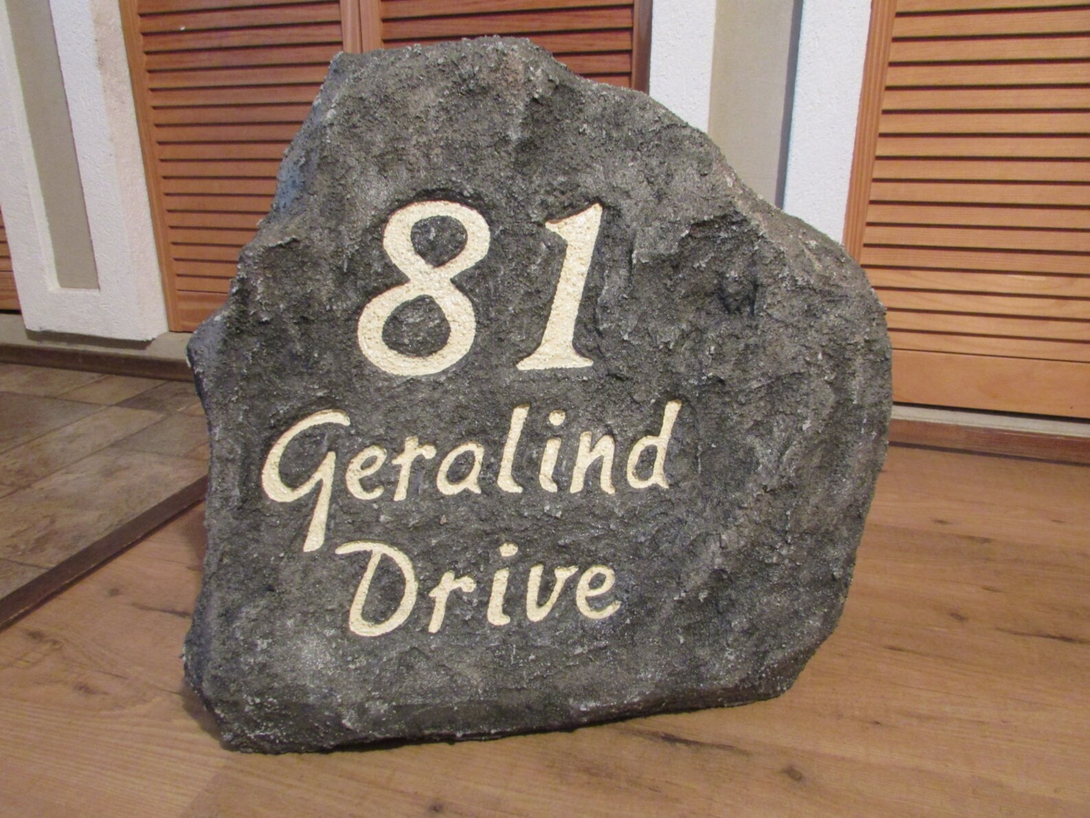 Address Stone Artificial With House Number and Address/text | Etsy