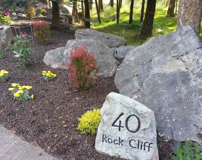 Address Stone Artificial With House Number and Address/text - Etsy