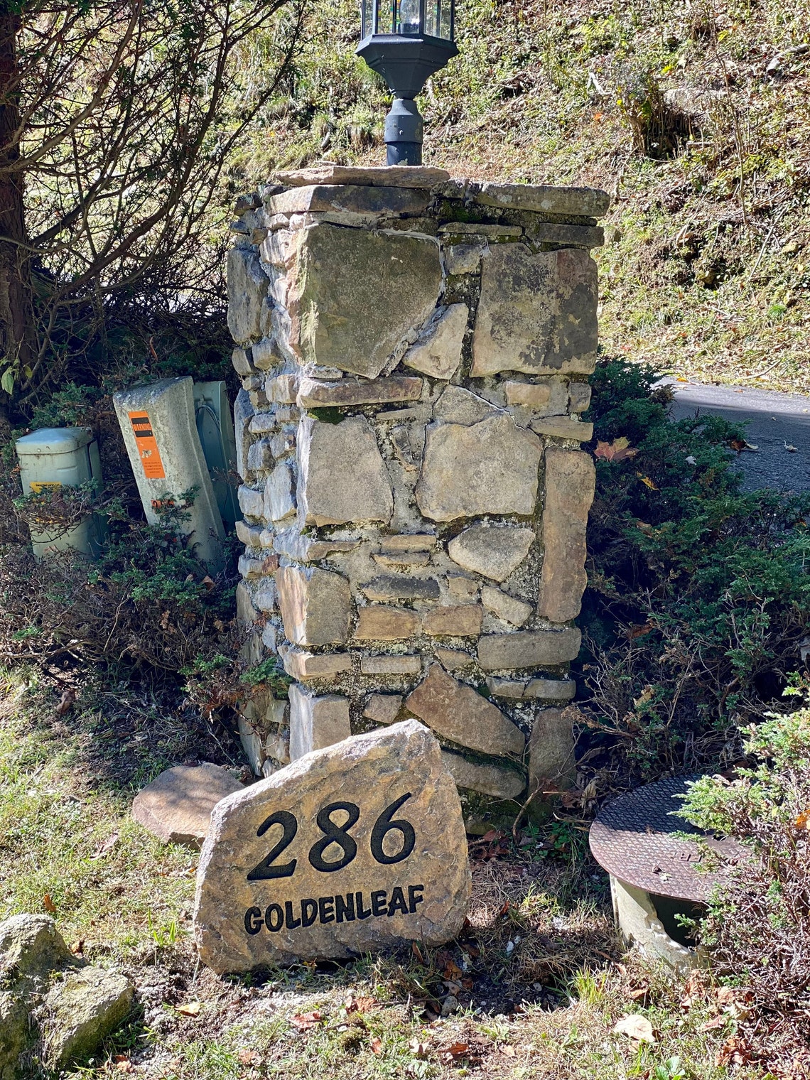 Front Yard Sign Artificial Stone Style 18x 20x | Etsy