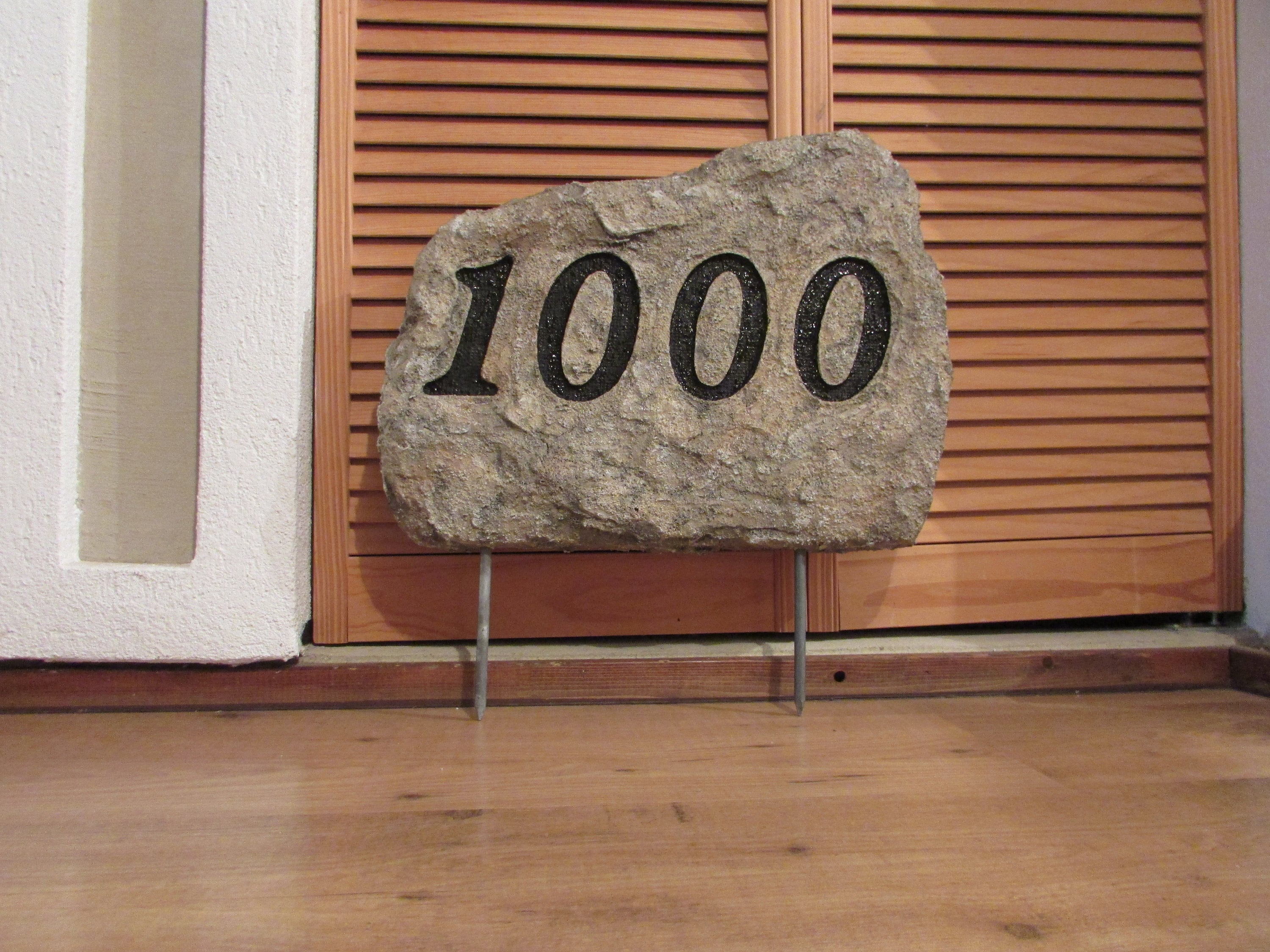 Front Yard Sign - Artificial Stone Plate - 18"x 20"x 2" With House ...