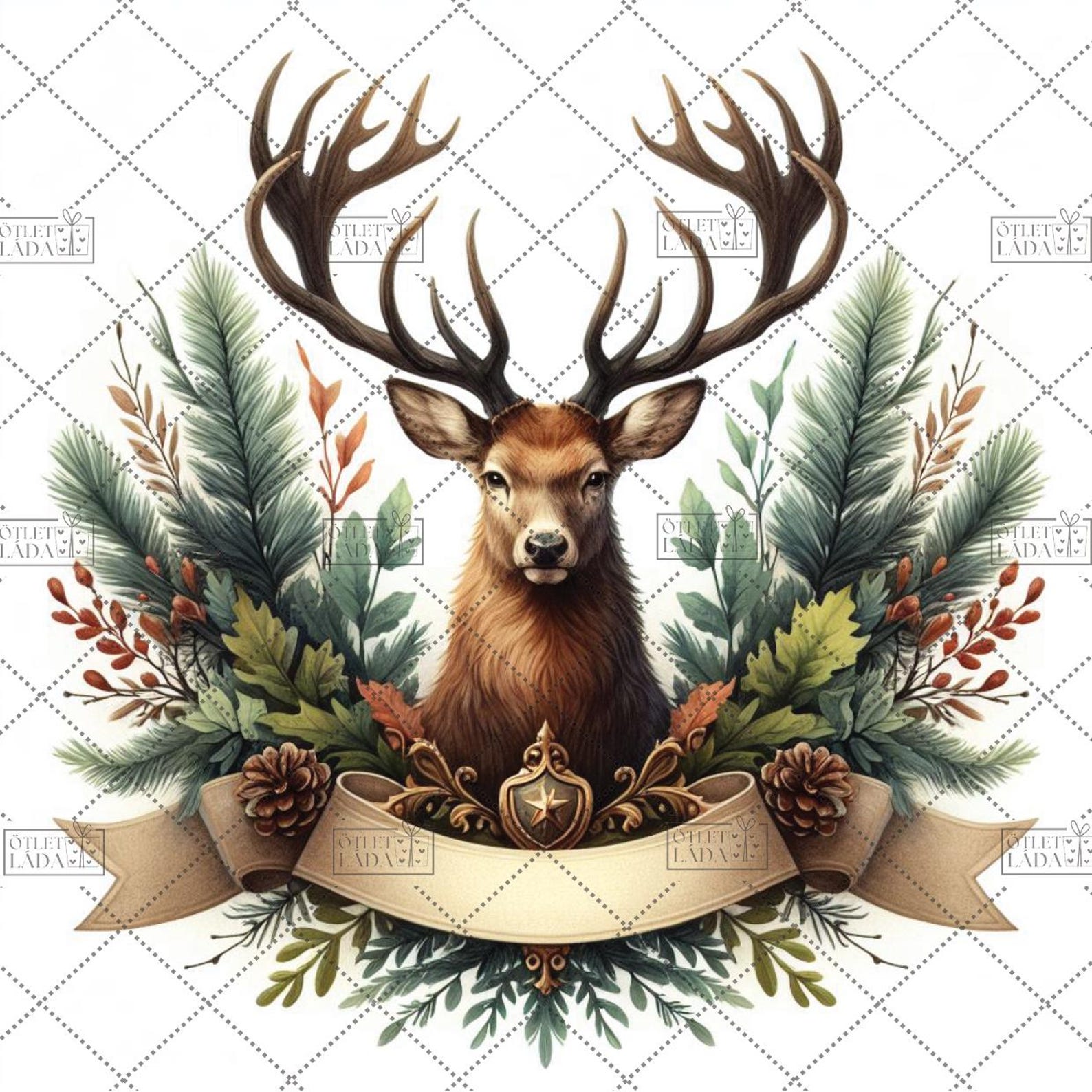 77 Hunters Forest Deer in Sunset Designs: 26 Letters, 9 Numbers and 42 ...