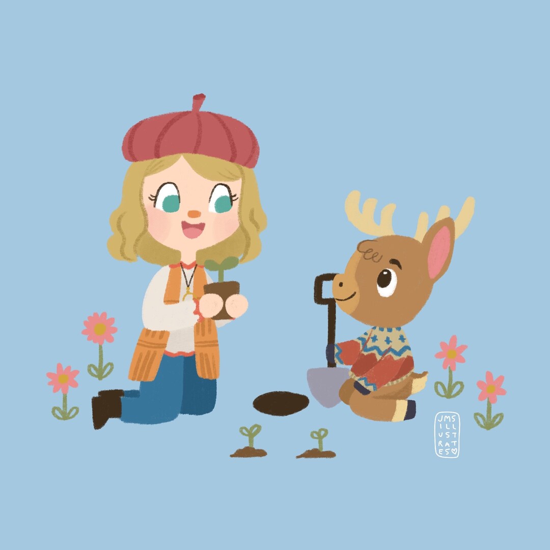 In-game Characters Animal Crossing Portrait Custom Commission With Your ...