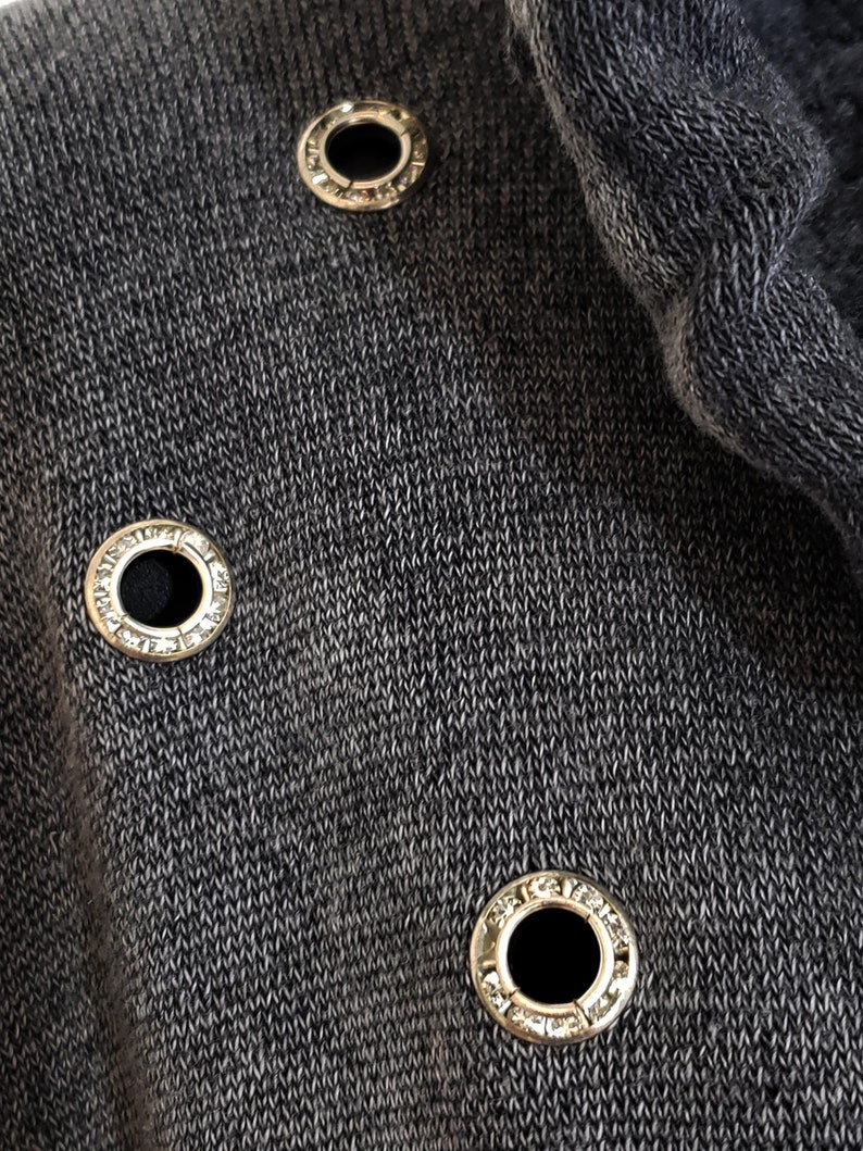 Crystal Eyelets Women's Vintage Charcoal Hoodie - Etsy