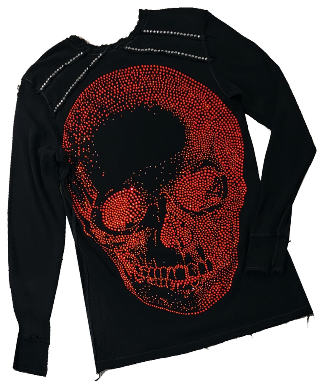 Maximus Red Skull Men's Black Thermal LS Shirt - Etsy