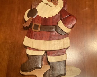 Santa Intarsia - Etsy