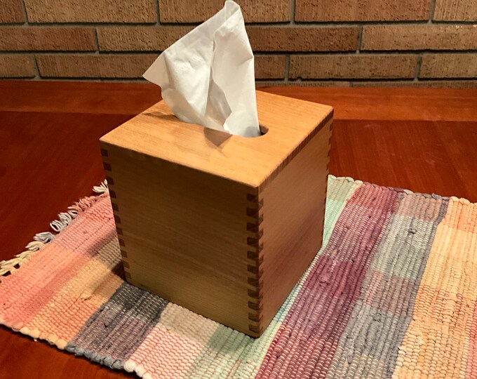 Tissue Box Cube Finger Joined Gift for Mom Christmas Gift Birch - Etsy