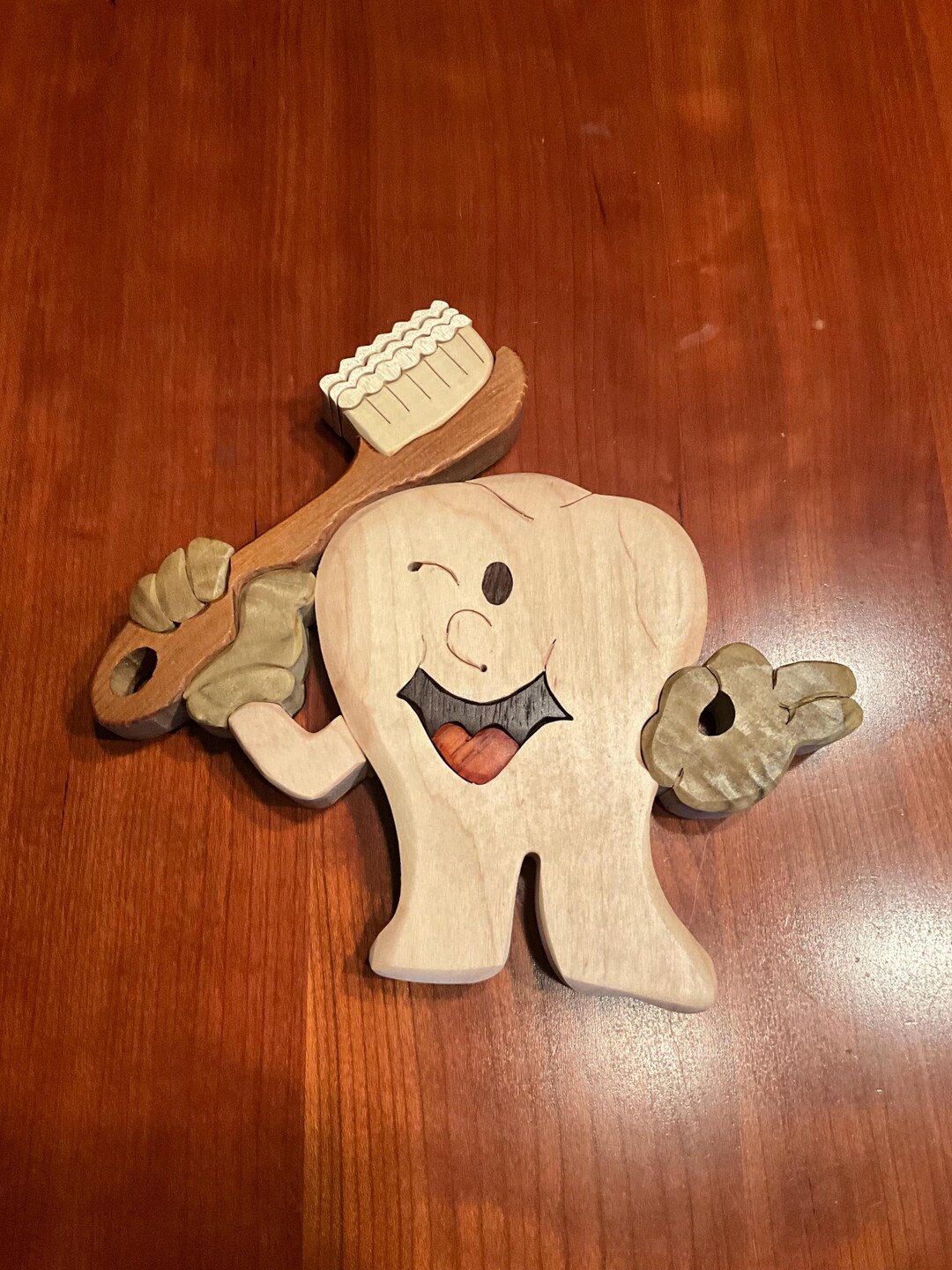 Happy Tooth Dental Care Intarsia Unique Gift for Dentist - Etsy