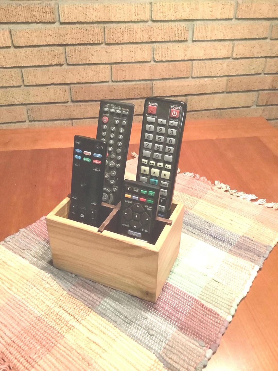 Remote Control Holder Wood Remote Holder Desk Accessories Holder Sewing ...