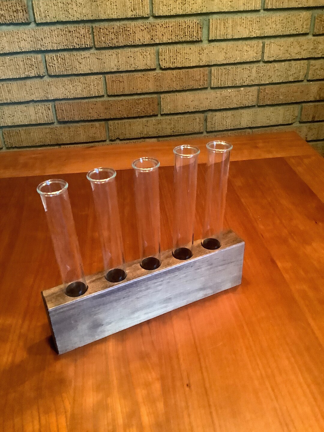 Plant Propagation Bud Vase Stand Walnut 5 Tubes - Etsy