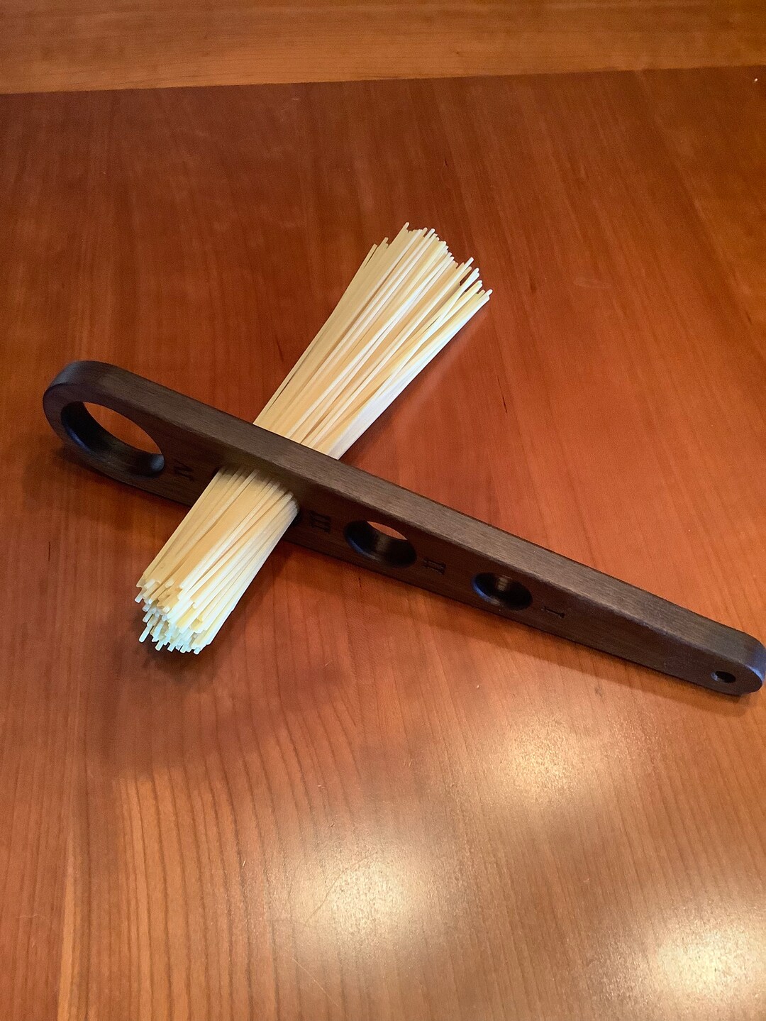Spaghetti Measure - Pasta Measure - Wood Spaghetti Measure - Walnut ...