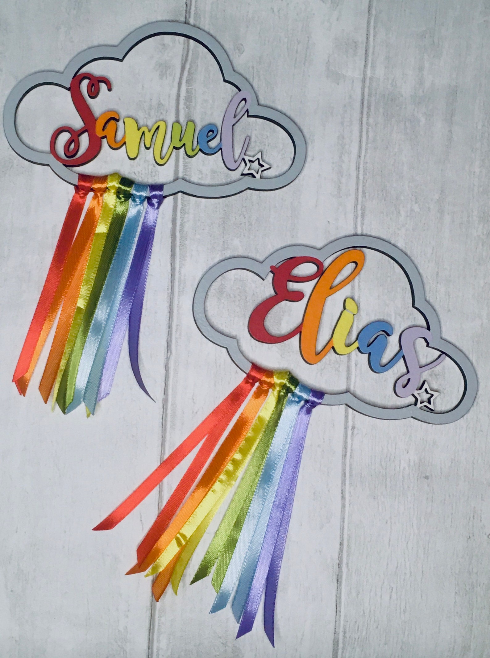 Personalised Rainbow Name Cloud door Sign Bedroom Nursery | Etsy