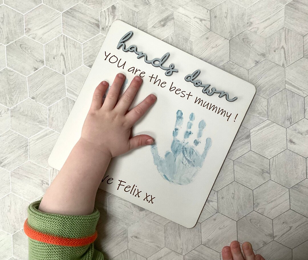 Personalised Handprint Keepsake Board: Family Activity - Etsy