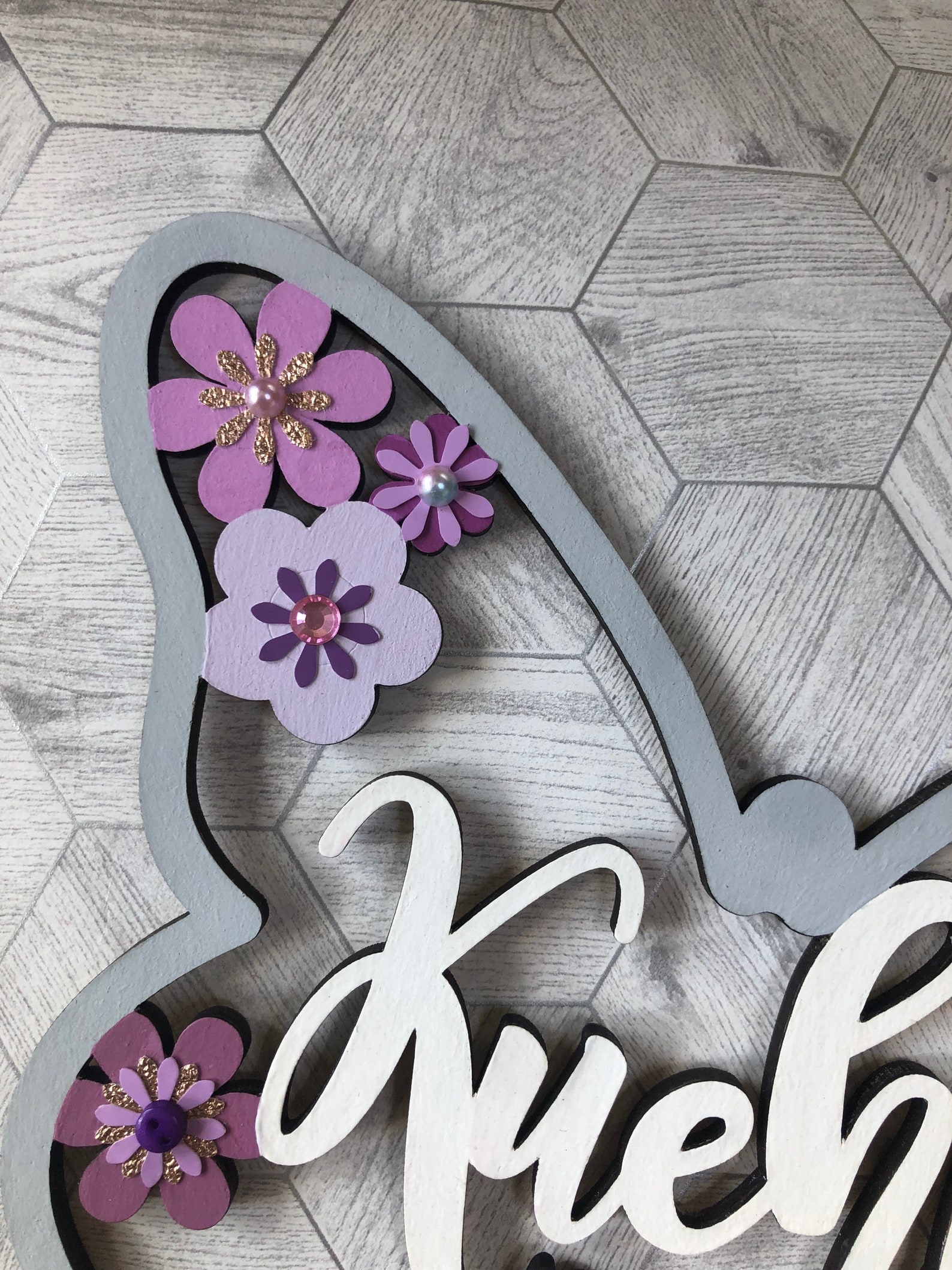 Custom Name Butterfly Silhouette Name Shape Personalised Sign - Etsy