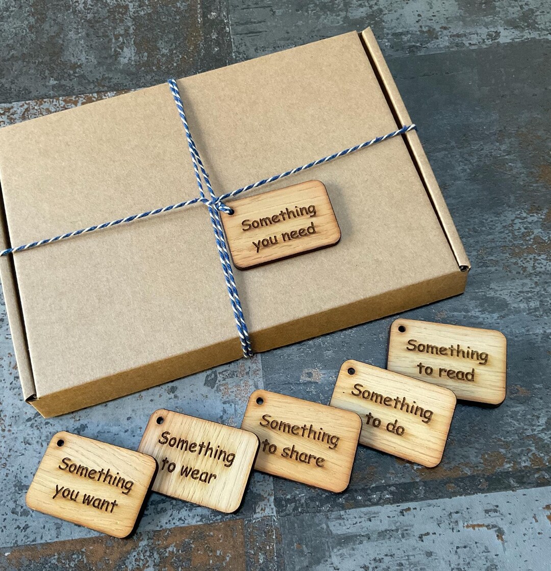 Oak Present Gift Tag Set | Something You Want | Something You Need ...