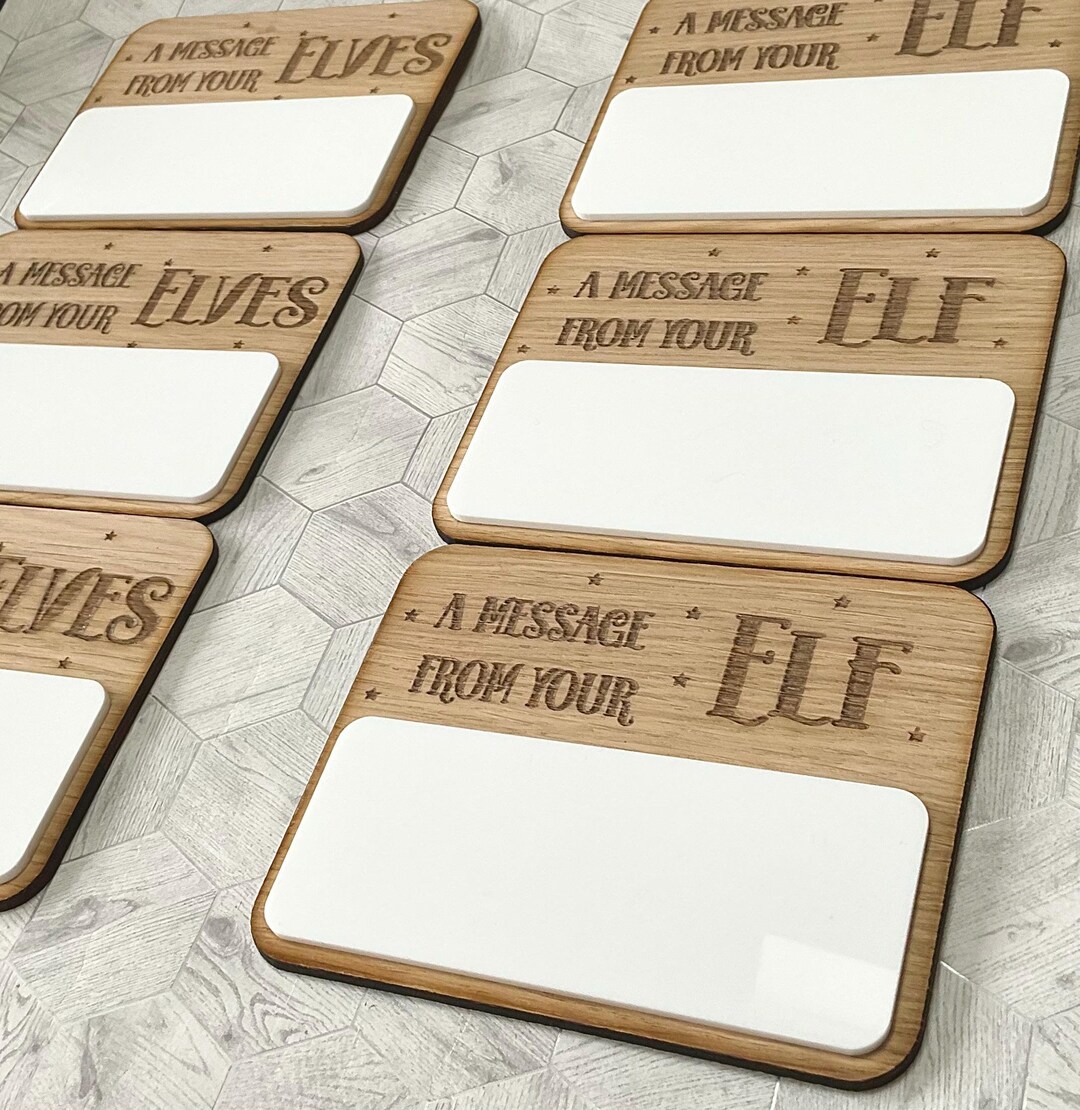 Elf Message Board White Acrylic, Wipe Clean Reusable Elf Advent Fun ...