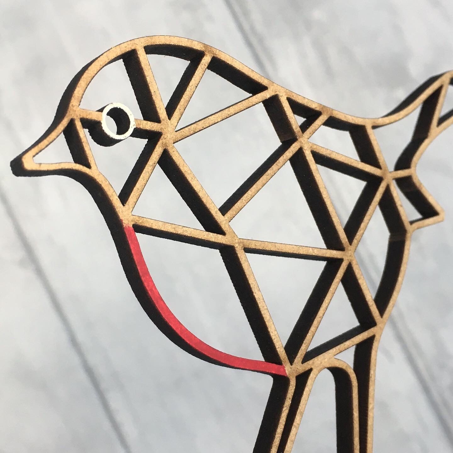 Geometric Robin Ornament Detailed Cut Out Decoration - Etsy Canada