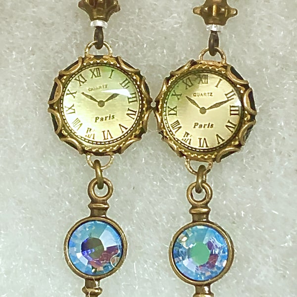 Clock Earrings - Etsy