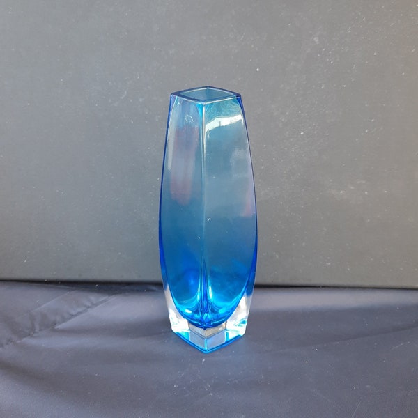 Blue Glass Vase Etsy