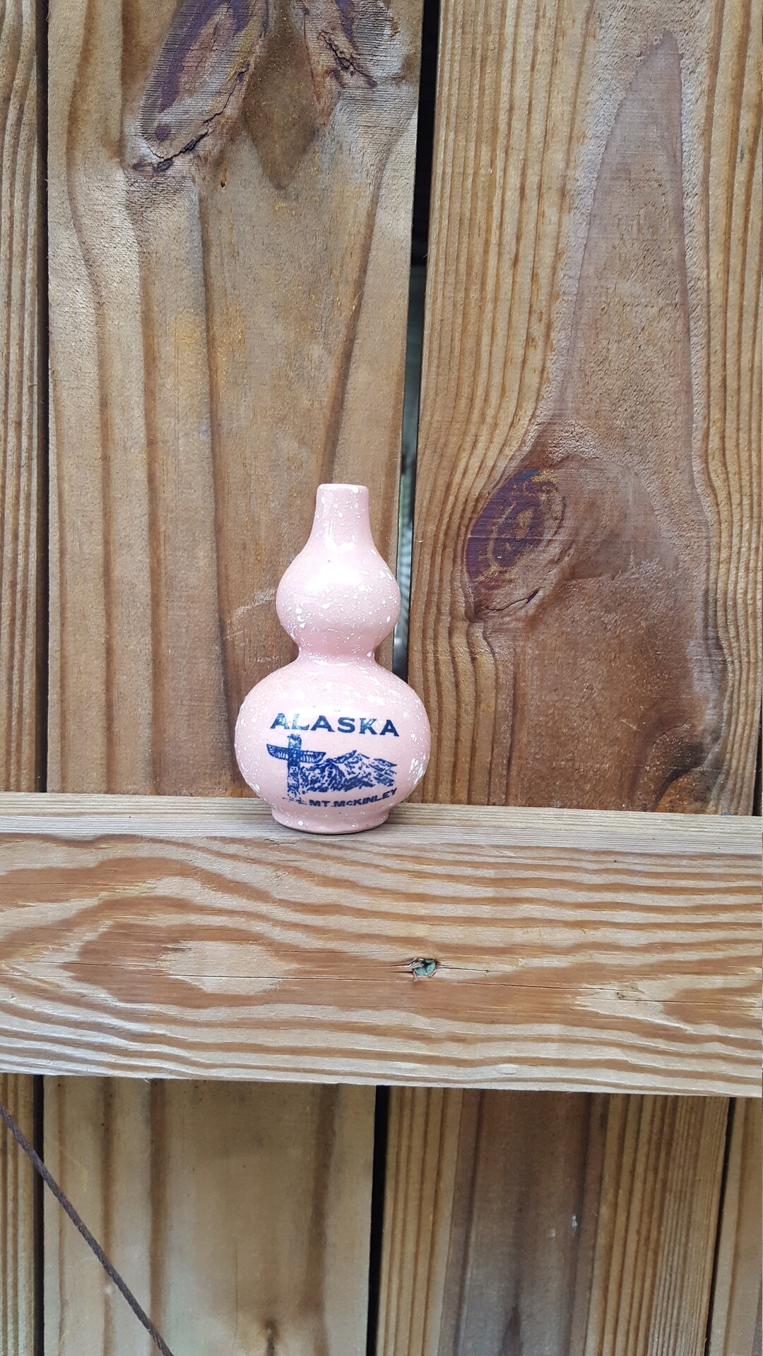 Vintage Pink Pottery Splatterware Gourd Vase Pink Bud Vase - Etsy