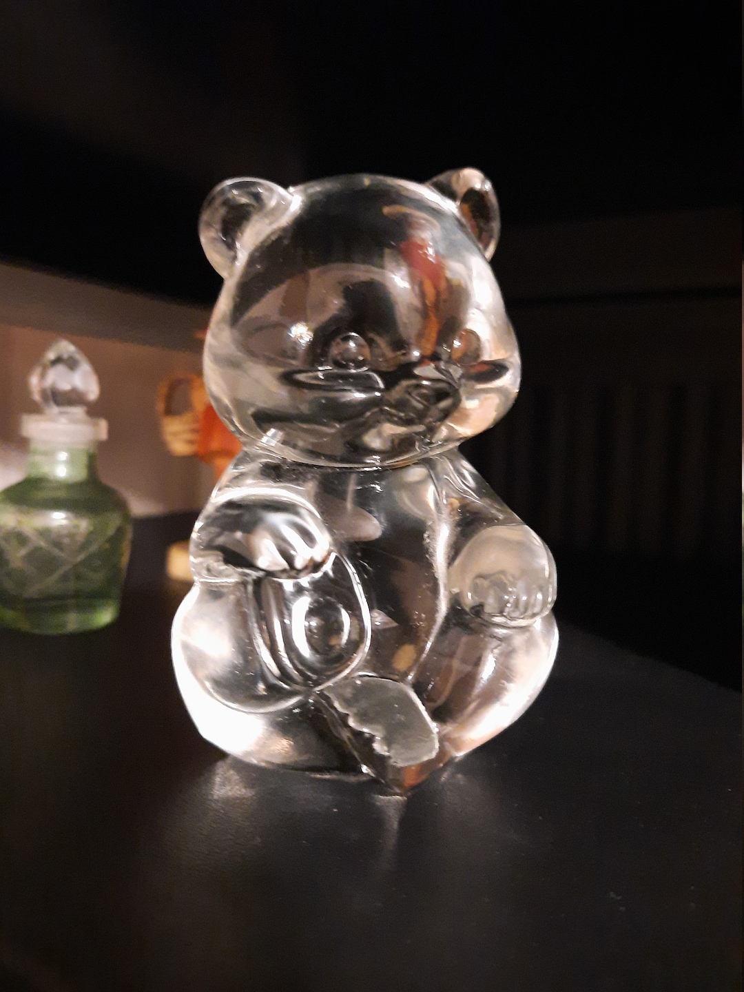 Fenton Clear Glass Bear Figurine, Vintage Collectible Glass Bear - Etsy