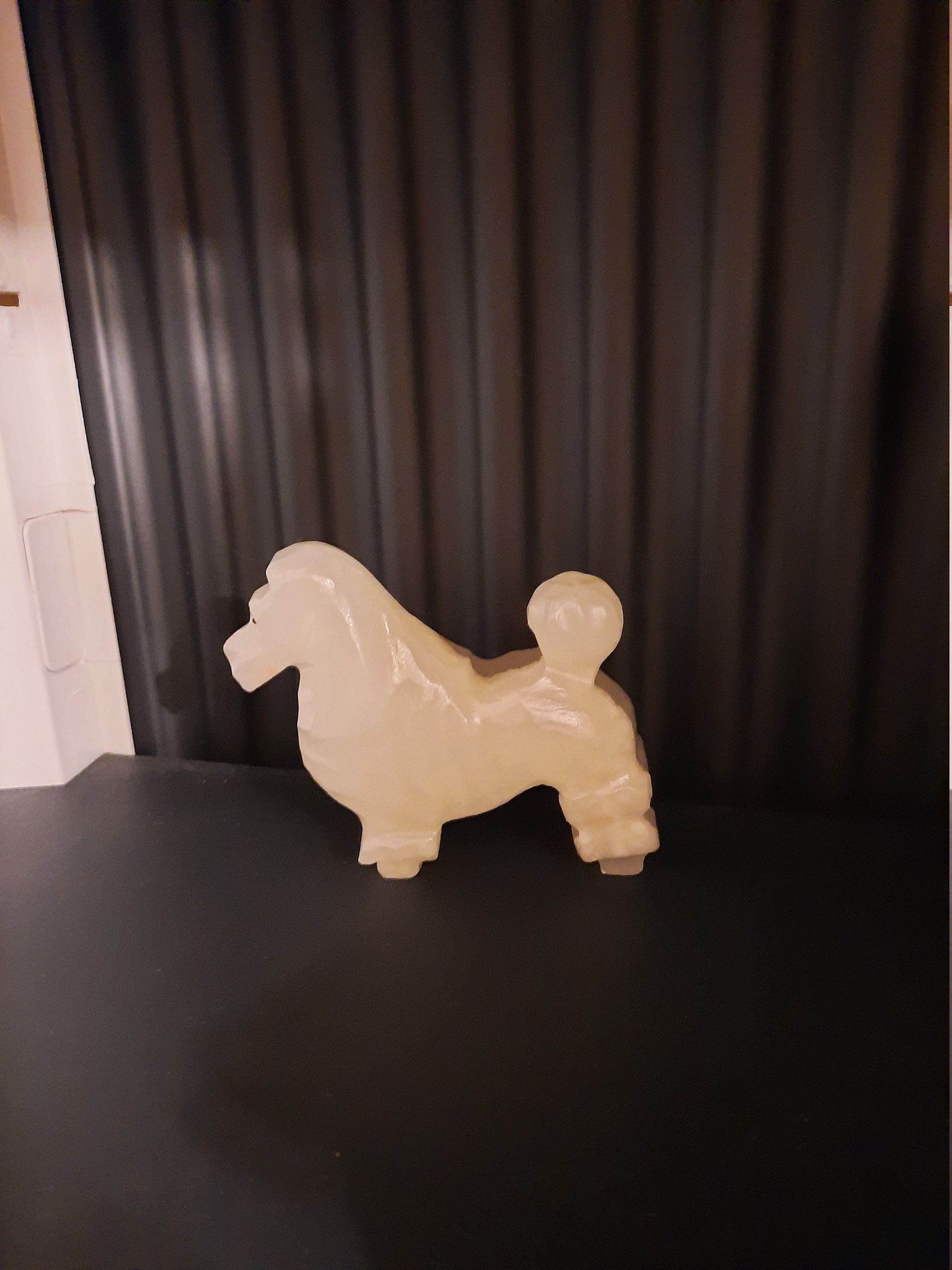Hand Carved Poodle Figurine Vintage White Onyx Dog Mid - Etsy.de