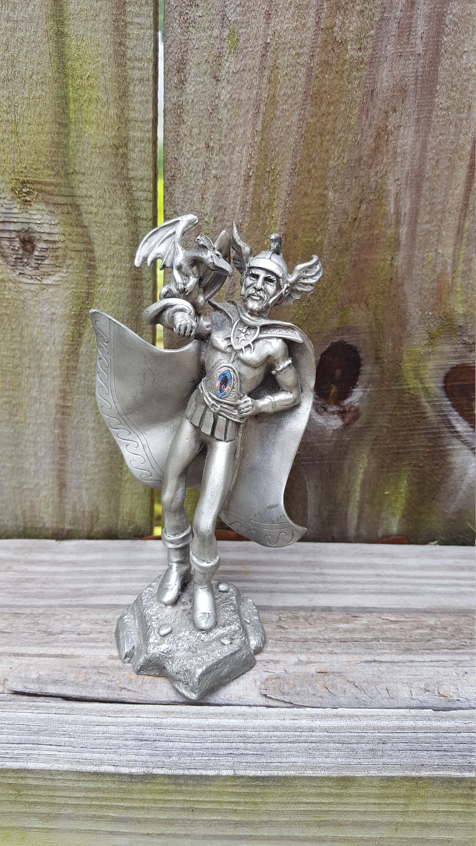 Vintage Pewter Wizard Figurine Dragon Trainer Made By Hudson | Etsy