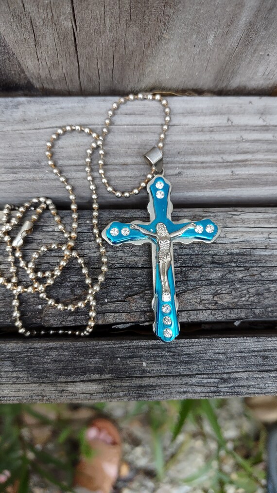 Stainless Steel Crucifix, Christian Cross Necklace Fo… - Gem