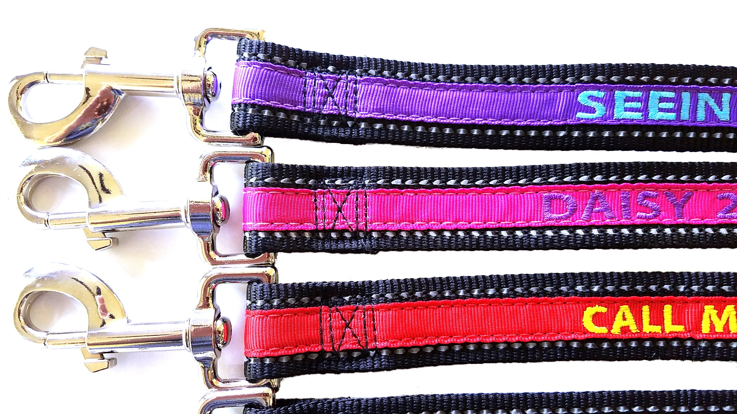 Custom Reflective Personalized Embroidered Dog Leash - Etsy