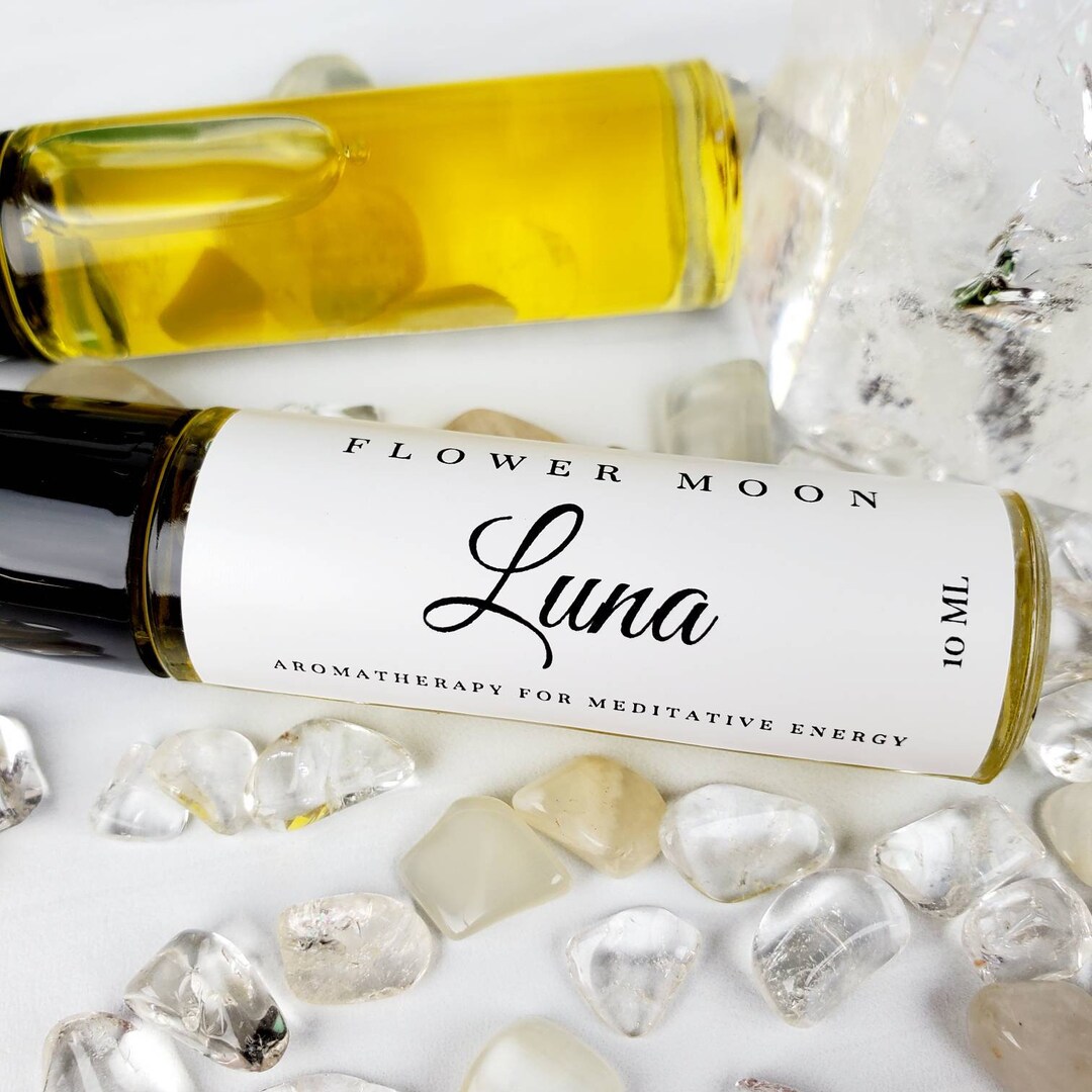 Luna Roll-on Perfume With Moonstone Crystals, Reiki Energy Healing ...