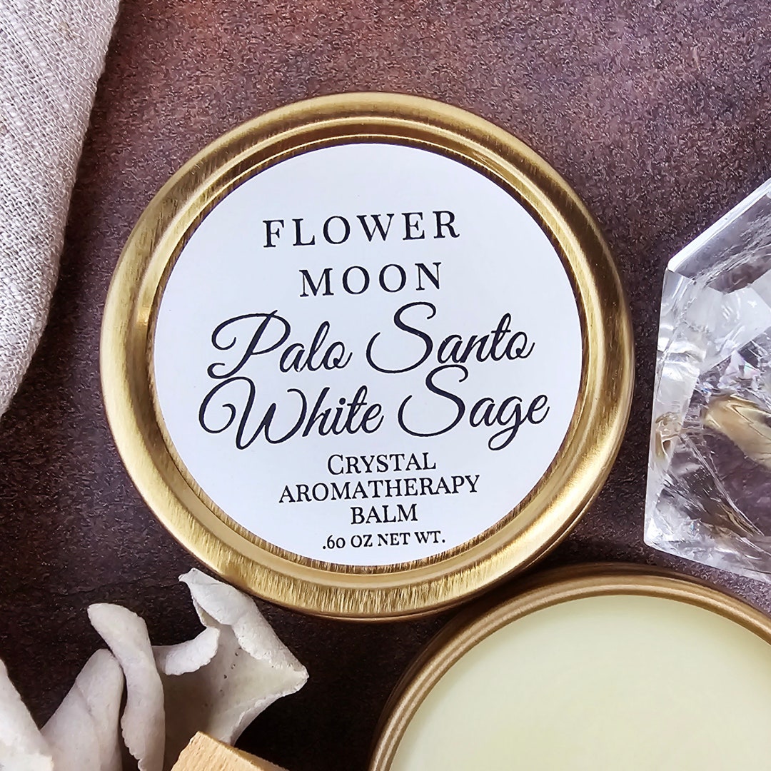 Palo Santo & White Sage, Energy Clearing, Aromatherapy Balm, Crystal ...