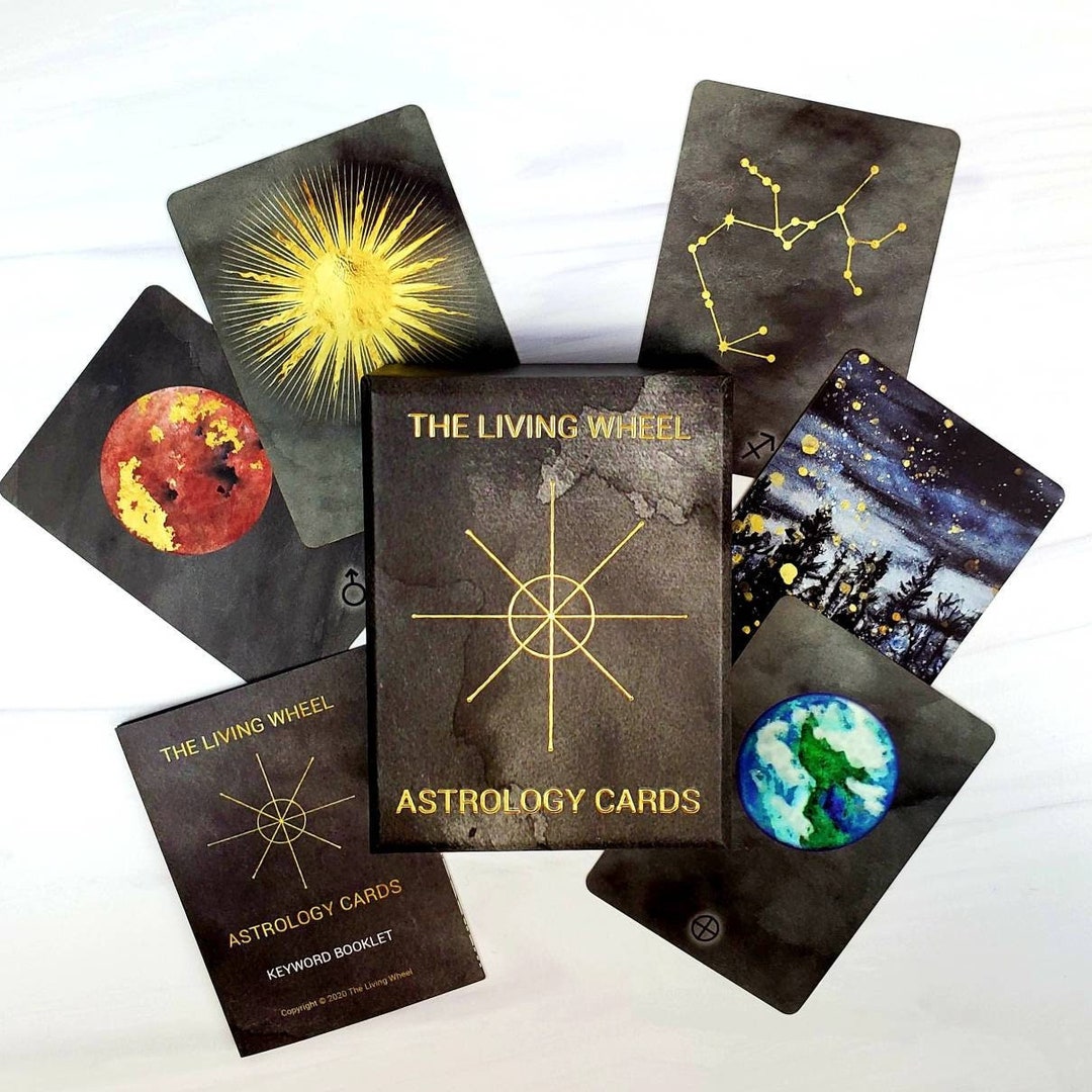 Astrology Oracle Card Deck & Guide, Altar Display, Planets, Moon Phase ...