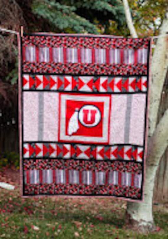Items similar to U of U football baby quilt on Etsy