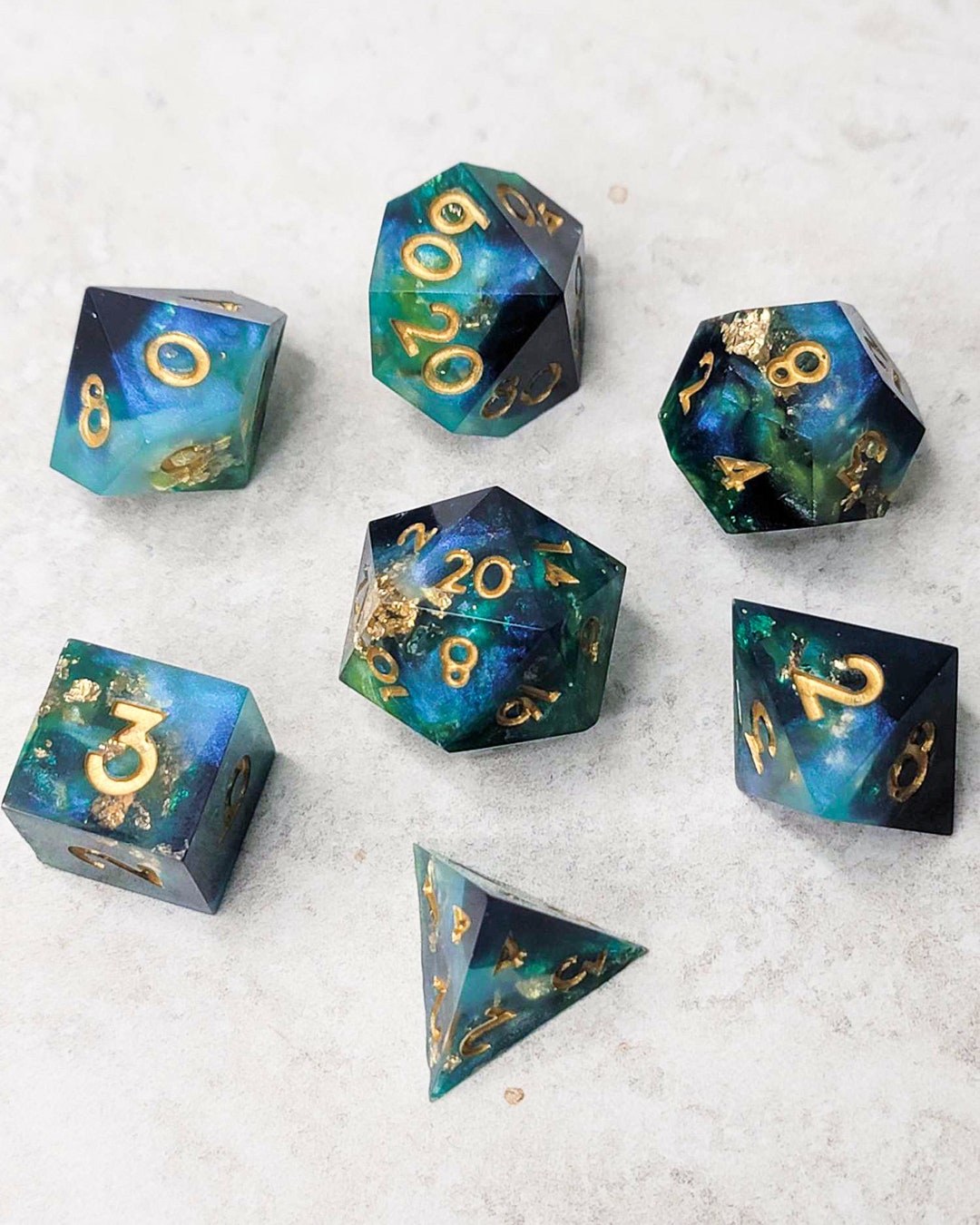 The Creation of the Ever - 7 Piece Handmade D&D Dice| Hand Crafted ...