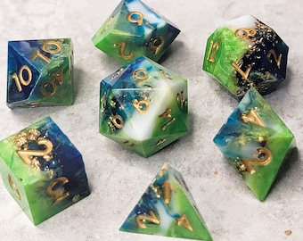 Jinx's Influence - 7 Piece Handmade D&D Dice| Hand Crafted Dungeons and ...