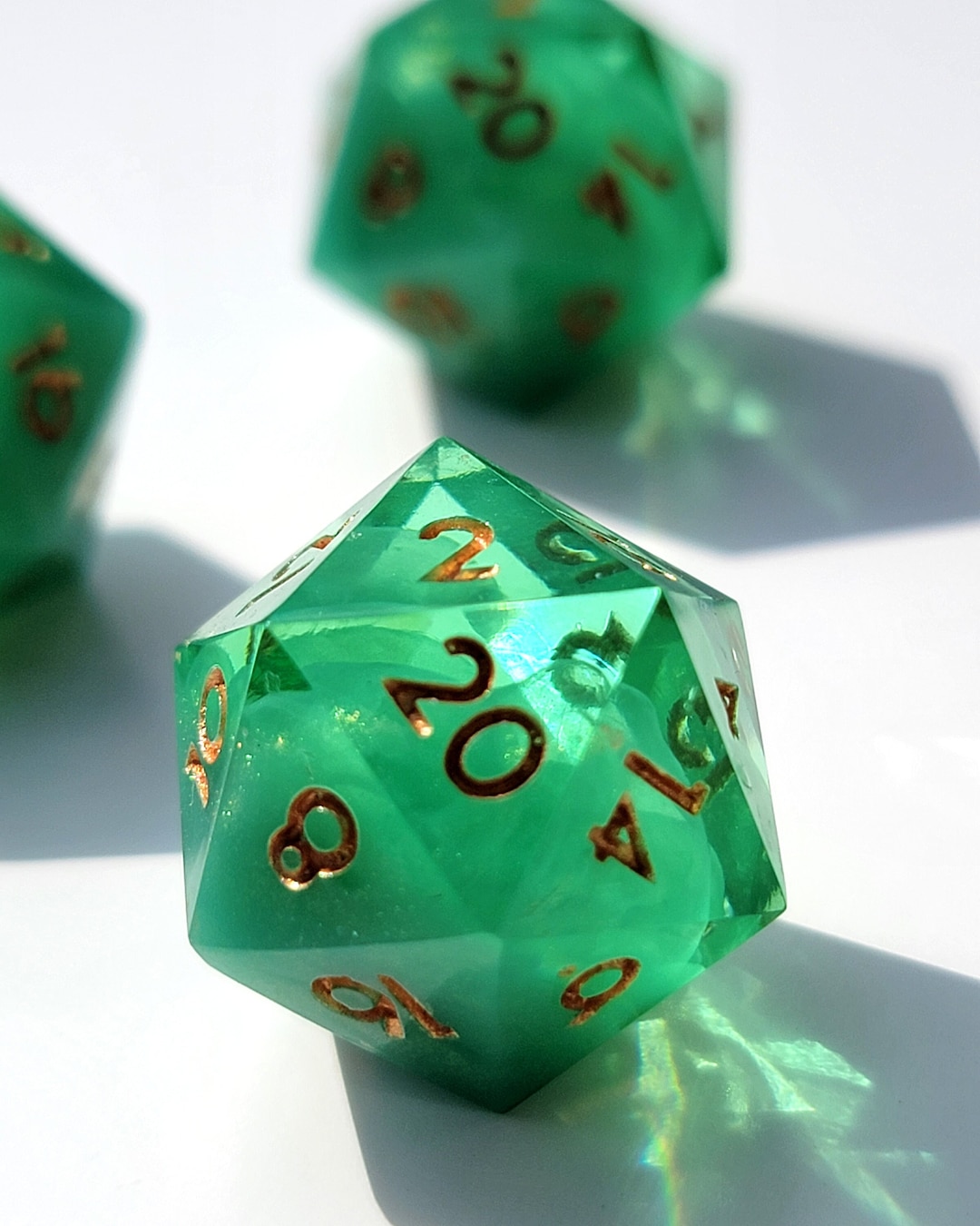 Sea Foam Desires Single D20 | Handmade Dice | Hand-crafted Dungeons and ...