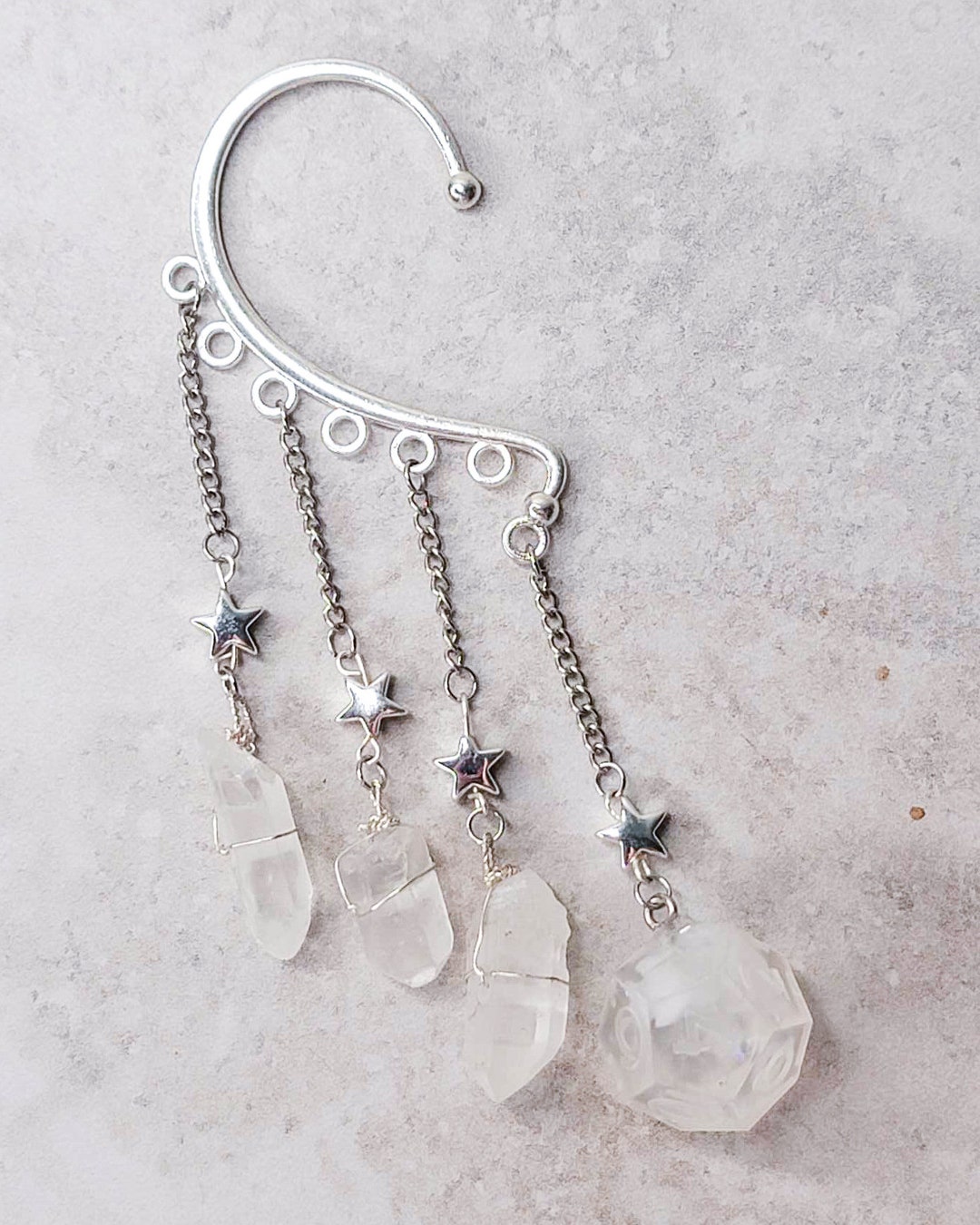 The North Star- Ear Cuff | Handmade Dice Jewelry | Fantasy Ear Cuff ...