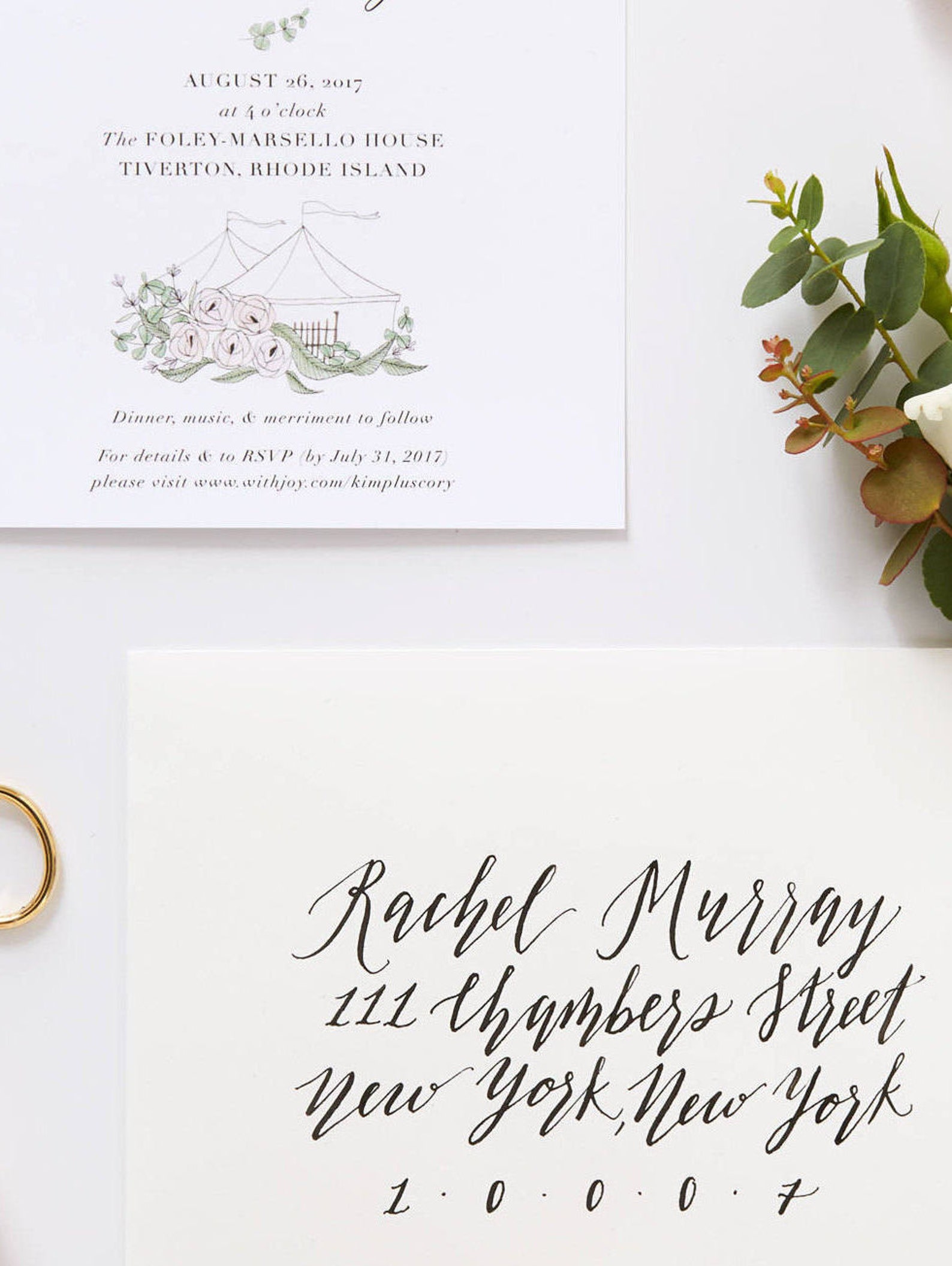 Illustrated Wedding Invitation | Custom Hand Drawn Invitation for ...