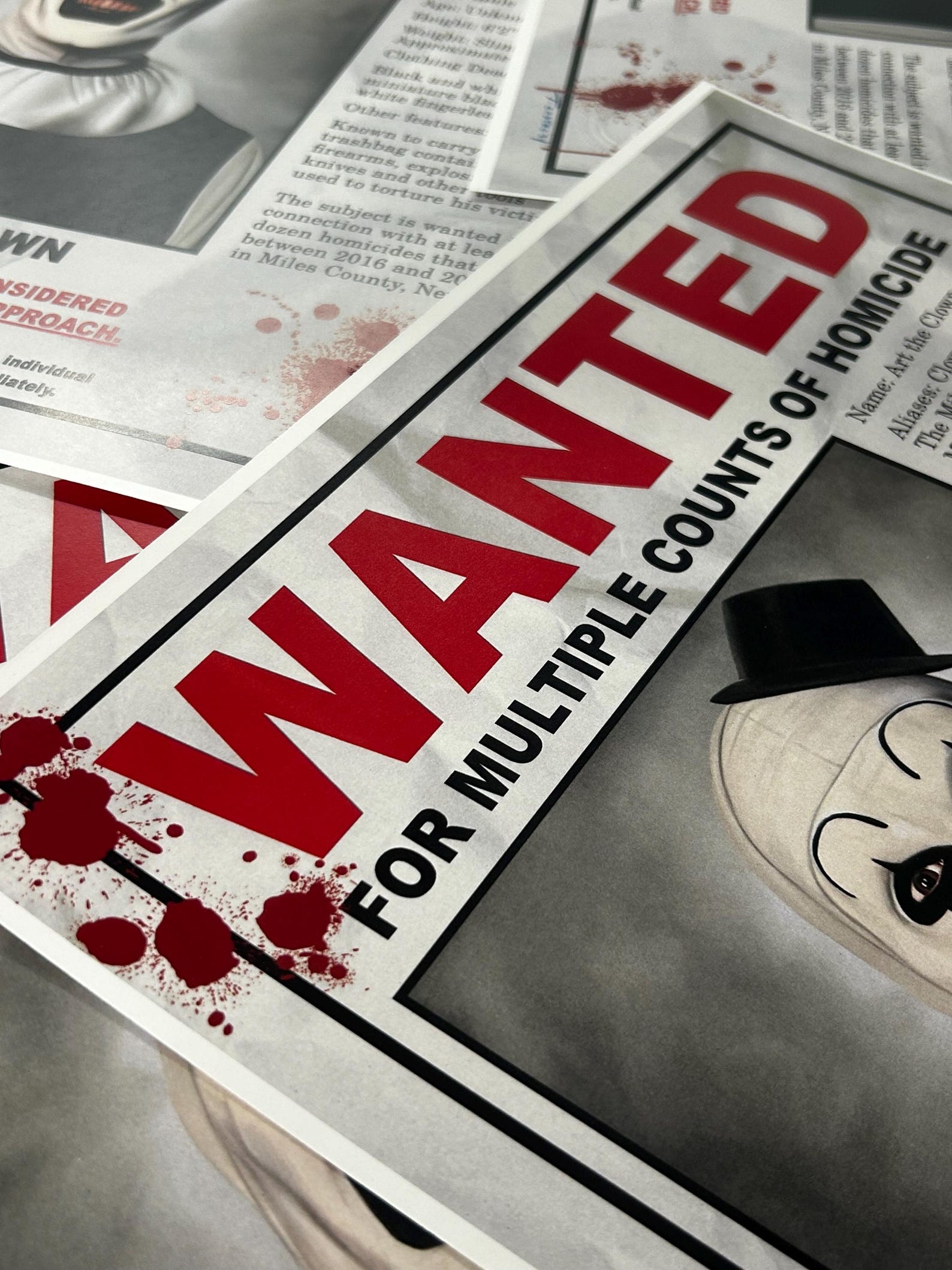 Art the Clown Terrifier Wanted Poster 11x14 Print - Etsy
