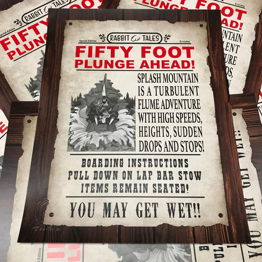 11”x14” Splash Mountain Print - Etsy