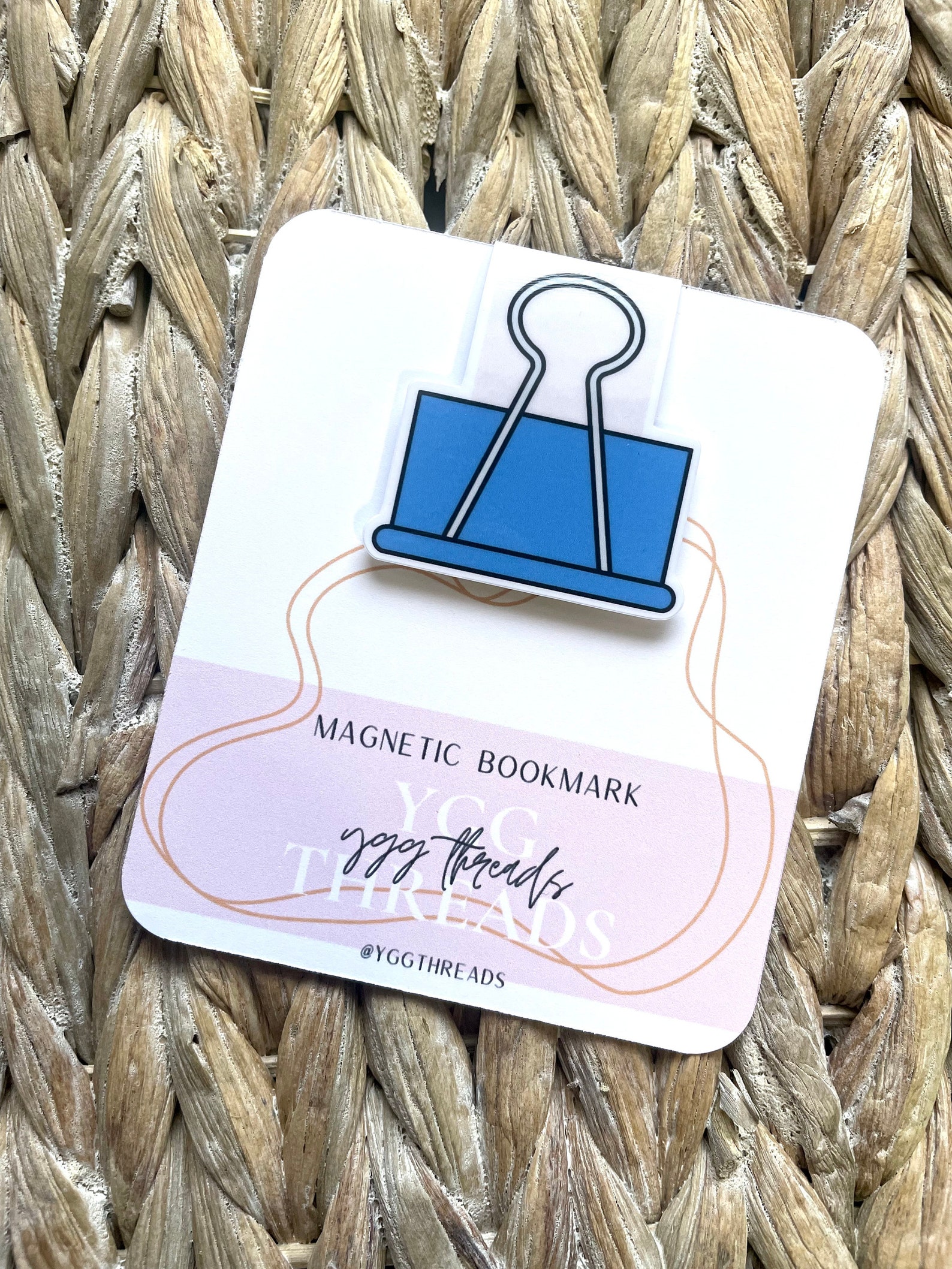 Blue Binder Clip Stationary | Magnetic Bookmark | Page Marker | Planner ...