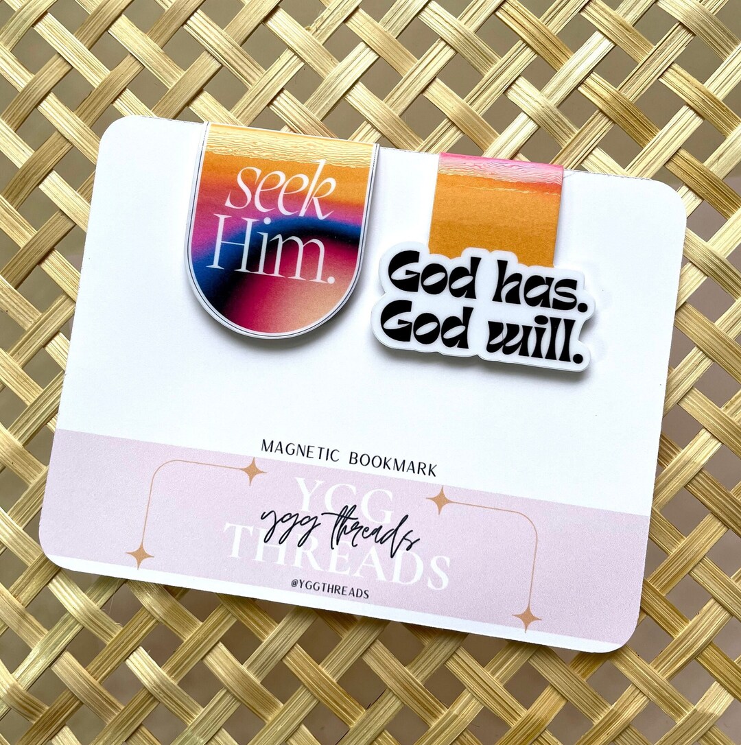 Seek Him Sunset God Faith Set | Magnetic Bookmark | Page Marker ...