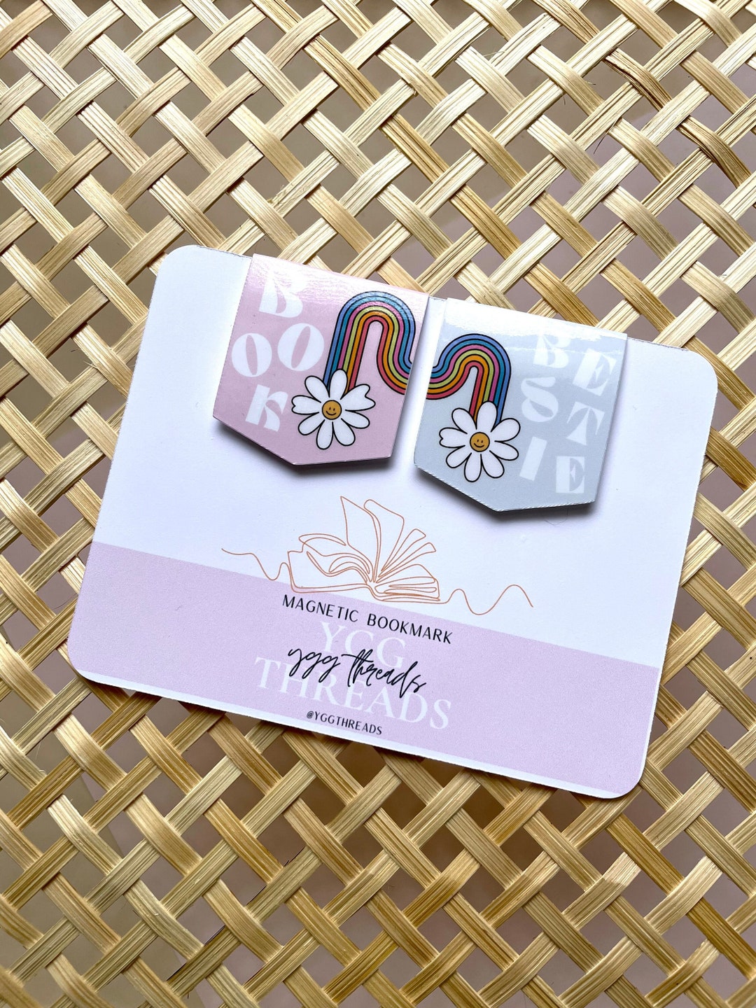 Book Bestie Friendship Necklace Style BFF Bookmark | Magnetic Bookmark ...